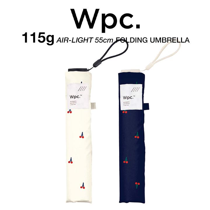 Wpc. Wpc 折りたたみ傘 超軽量 115g UVカット90% 大きい55cm エアライト チェリー Air-light Umbrella ワールドパーティー AL02-024 ...