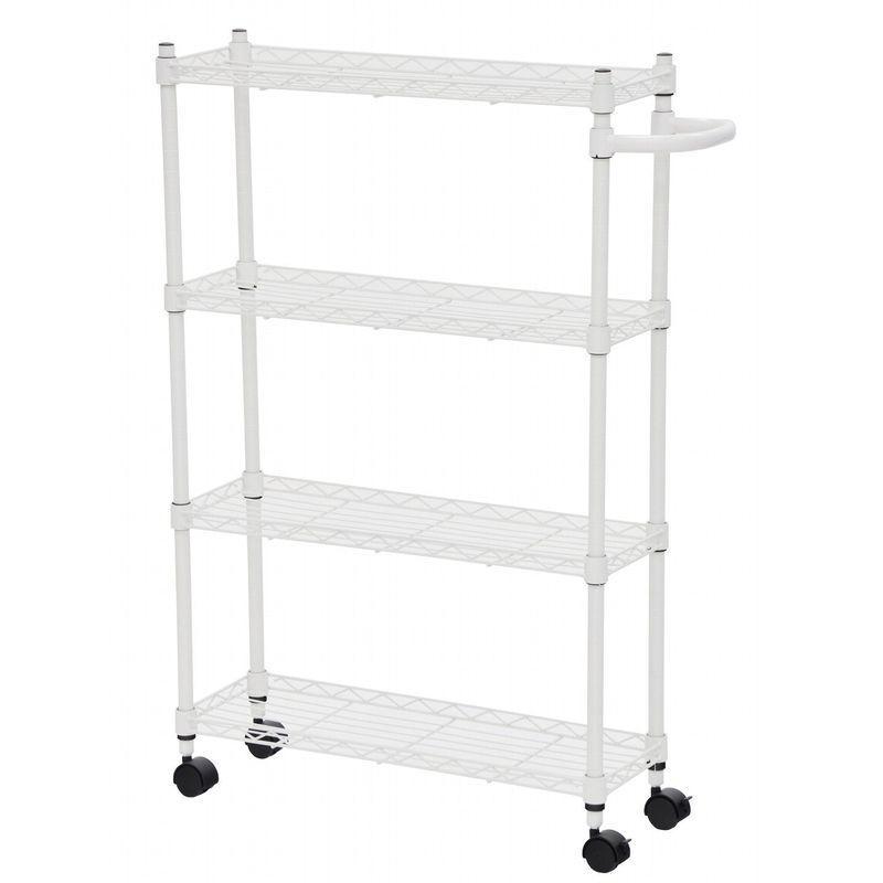 エイ・アイ・エス(AIS) スリムワゴン 4段 幅20×奥行60×高さ94.5cm ホワイト KS-2095WG : 20240219060357-00022 : アップヴィレッジ - 通販 ...