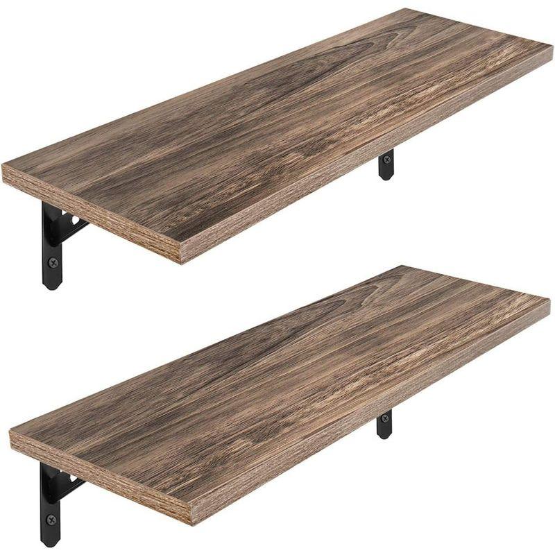 HASONA ウォールシェルフ 壁掛け棚 (防水 防カビ 壁 棚 ラック 幅42cm×奥行15cm) 防虫 滑らか 2個セット おしゃれ 木 : アップヴィレッジ - 通販 - Yahoo ...