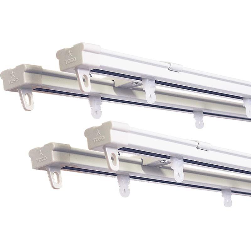 TOSO 角型伸縮カーテンレールダブル1.2m?2.0m用 (2本セット) (ホワイト) : アップヴィレッジ - 通販 - Yahoo!ショッピング