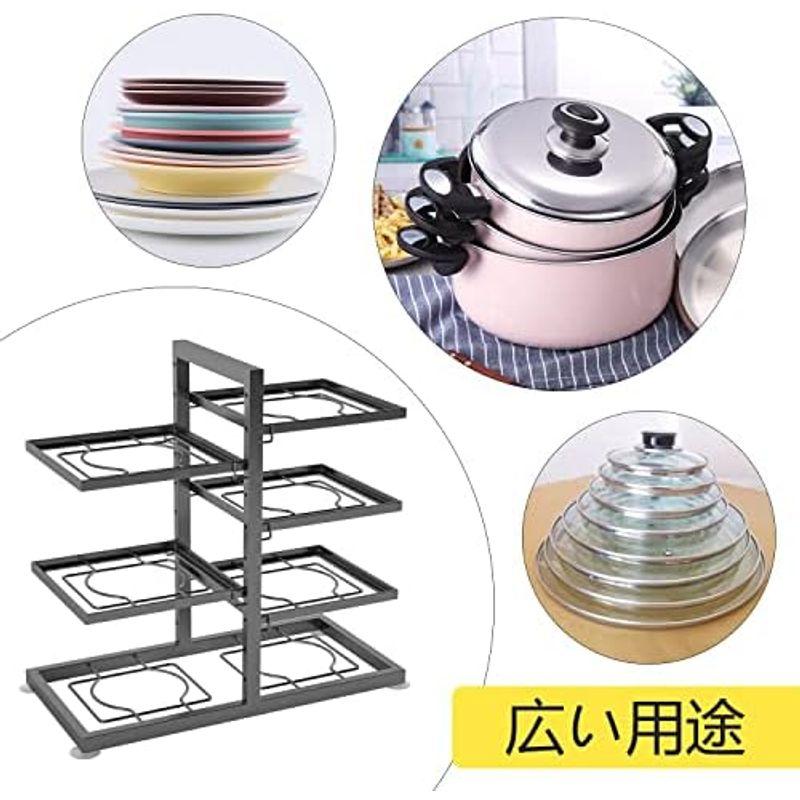 KKC フライパンラック 縦 フライパンスタンド フライパンラックシンク下 鍋おきラック 鍋ラック キッチン用具 シンク下 鍋 仕切りスタン :20240224021644-00761:アップ ...