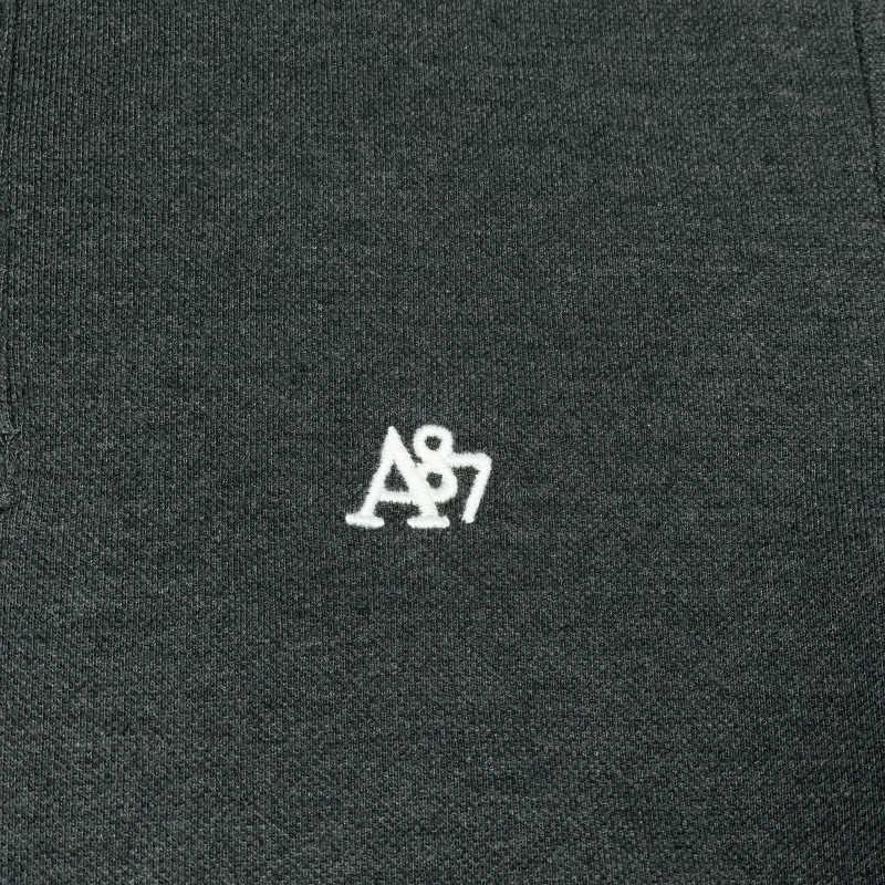 AEROPOSTALE エアロポステール メンズ Men's 半袖 ピケ ポロシャツ A87 Logo Pique Polo チャコールヘザー ...