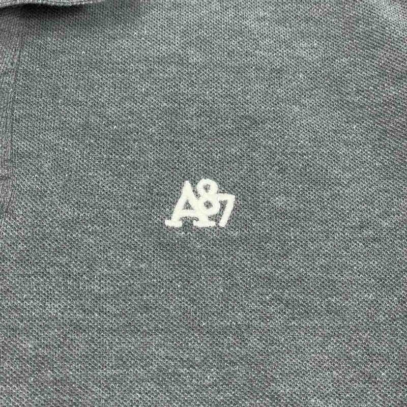 AEROPOSTALE エアロポステール メンズ Men's 半袖 ピケ ポロシャツ A87 Logo Pique Polo ミディアムヘザーグレー : ビナアウトフィッターズ ヤフー店 ...