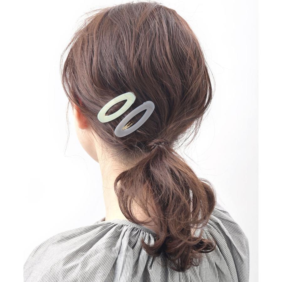 ヴァンテーヌ SALE ヘアクリップ オーバル型 ニュアンス くすみカラー パッチンクリップ シンプル H7771 : VINGTAINE ...