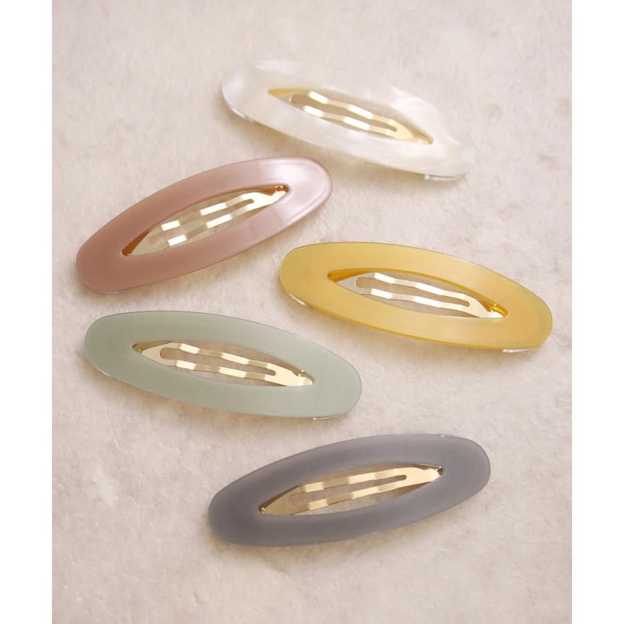 ヴァンテーヌ SALE ヘアクリップ オーバル型 ニュアンス くすみカラー パッチンクリップ シンプル H7771 : VINGTAINE ...