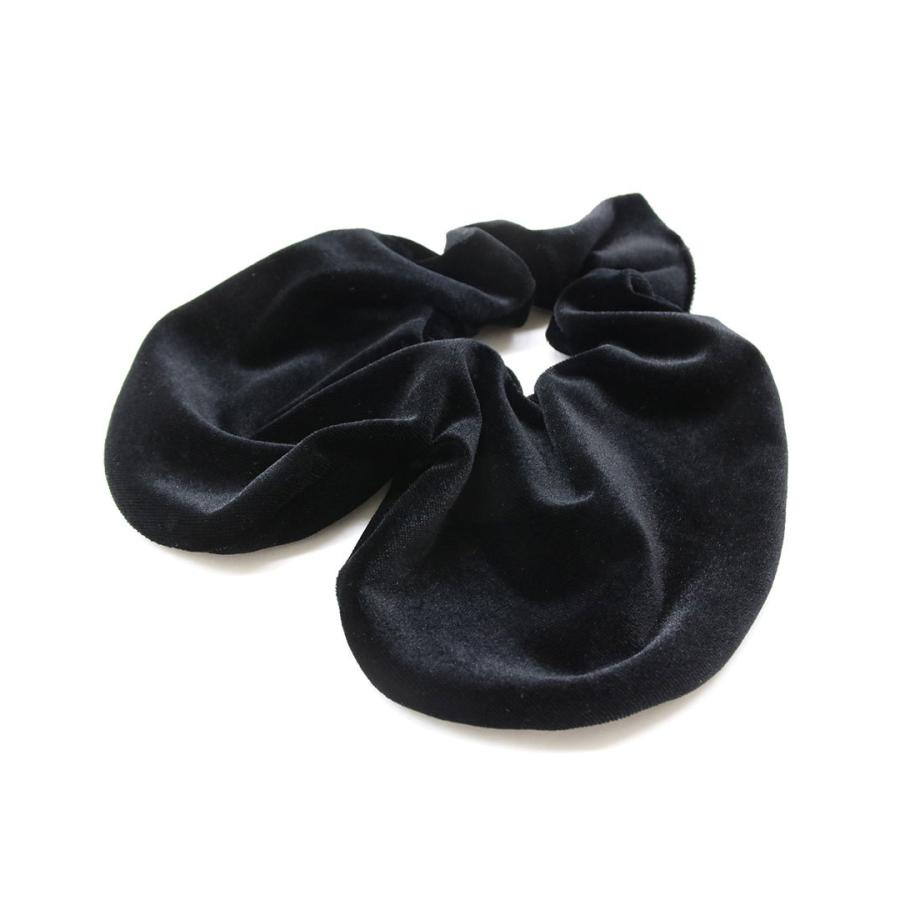 ハート型のブラックベロアシュシュ(M) クラシカル 上品 ボリューム シンプル ヘアアクセサリー HS-163 mbgt :hs-163:神戸 ...