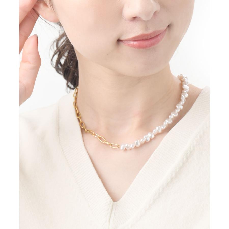 ヴァンテーヌ ネックレス チェーン バロックパール風 サージカルステンレス 金属アレルギー対応 TC080 mbgt : VINGTAINE ...