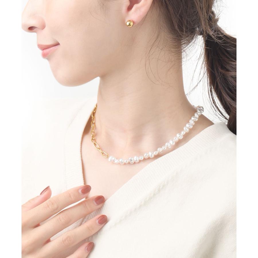 ヴァンテーヌ ネックレス チェーン バロックパール風 サージカルステンレス 金属アレルギー対応 TC080 mbgt : VINGTAINE ...