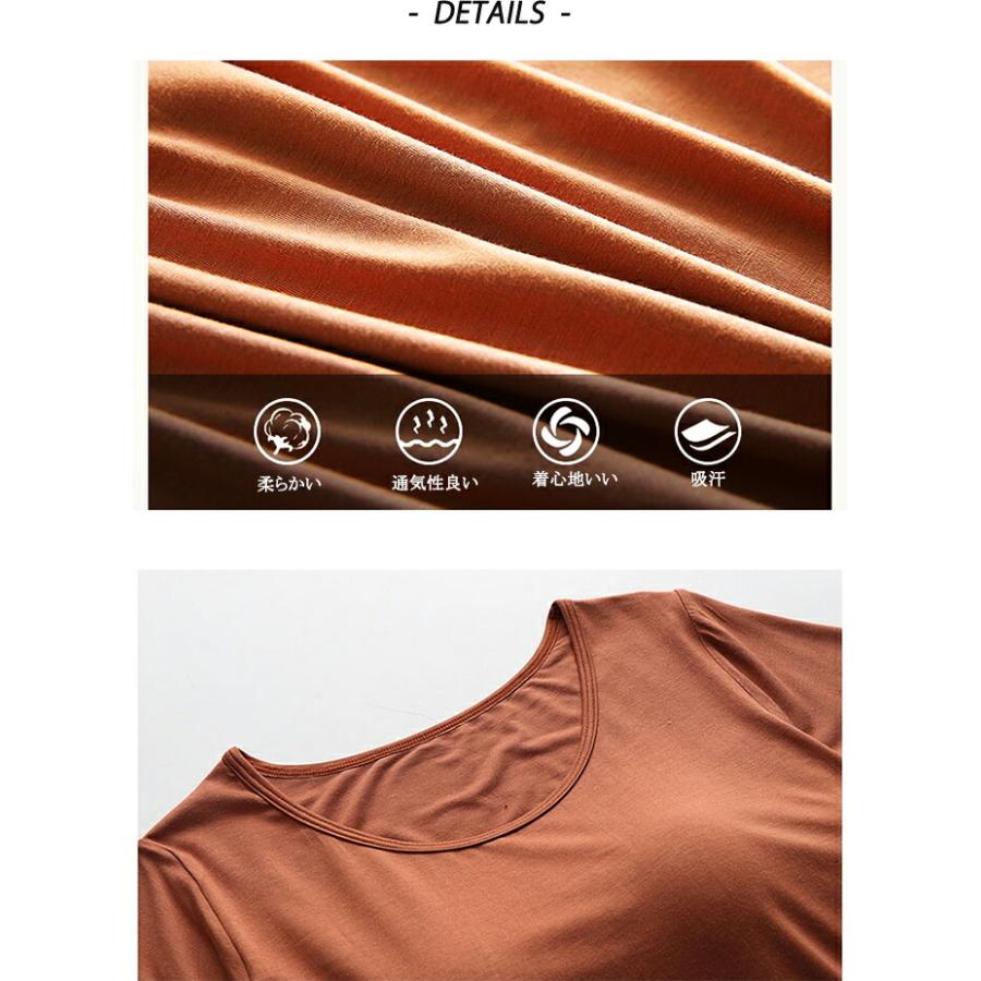 無地Tシャツ カップ付き レディース 半袖 インナー ジャケットイン シャツ カットソー ブラトップ … :a210629-02:VinRouge - 通販 - Yahoo!ショッピング