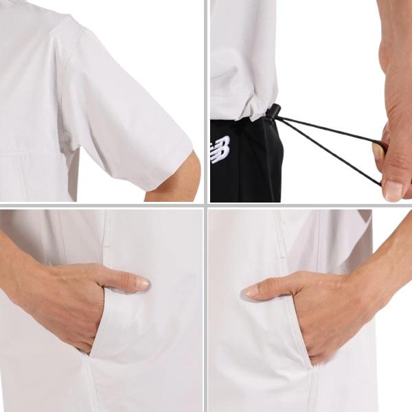 New Balance Golf ニューバランス ゴルフ メンズ 撥水 防風 ハーフジップ 半袖 プルオーバー フーディー 012 ...