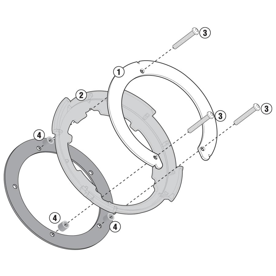 GIVI バイク タンクバッグ BF23 Tanklock用フランジ Yamaha Tracer 900 / FJ-09, 9 : エムシーヴィオ - 通販 - Yahoo!ショッピング