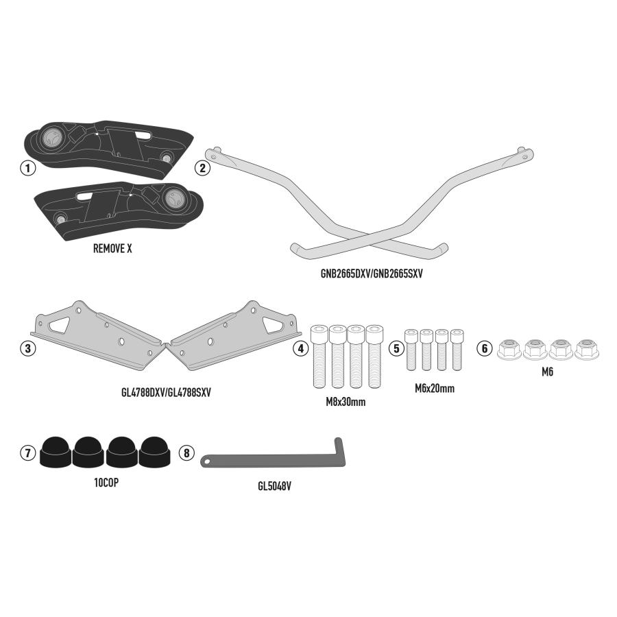 バイク パニアステー GIVI Easy-T サイドバッグ用 Remove-X サイドステー トライアンフ Triumph Trident 660 : tr6419 : エムシーヴィオ ...