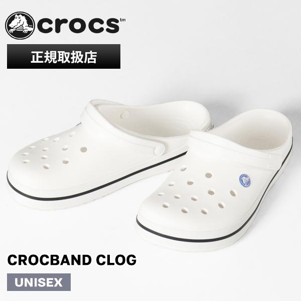 crocs（クロックス） サンダル クロックバンド クロッグ Crocband Clog メンズ レディース WHITE ホワイト 靴 ...