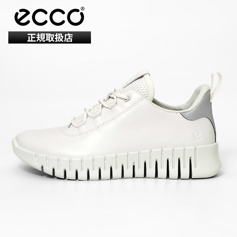 ecco（エコー） スニーカー レディース GRUUV W FLEXIBLE SOLE WOMEN レザー 靴 2026SS ホワイト ...