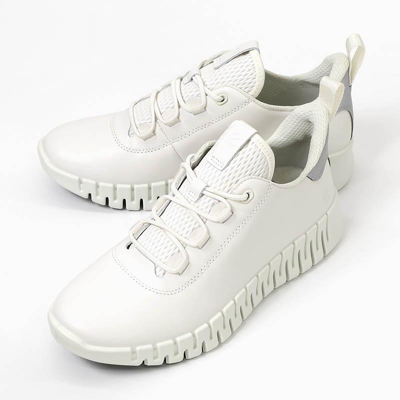 ecco（エコー） スニーカー レディース GRUUV W FLEXIBLE SOLE WOMEN レザー 靴 2026SS ホワイト ...