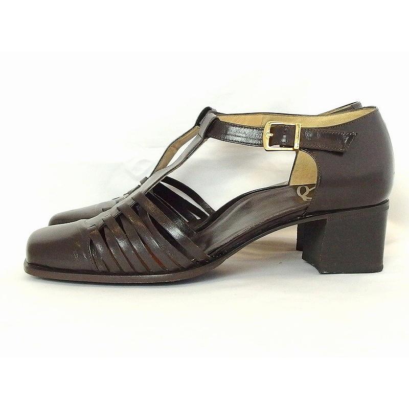 ALKA イタリア製 ストラップ パンプス サンダル 35 1/2 ブラック : Visionヤフーショッピング店 - 通販 - Yahoo!ショッピング