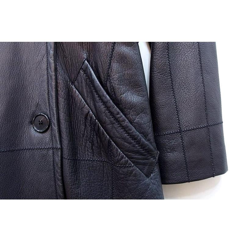 hLam ラム ラムスキン 羊革 ベルト付き ロングコート イタリア製 ・42 : kz4620207587 : Visionヤフーショッピング店 - 通販 - Yahoo!ショッピング