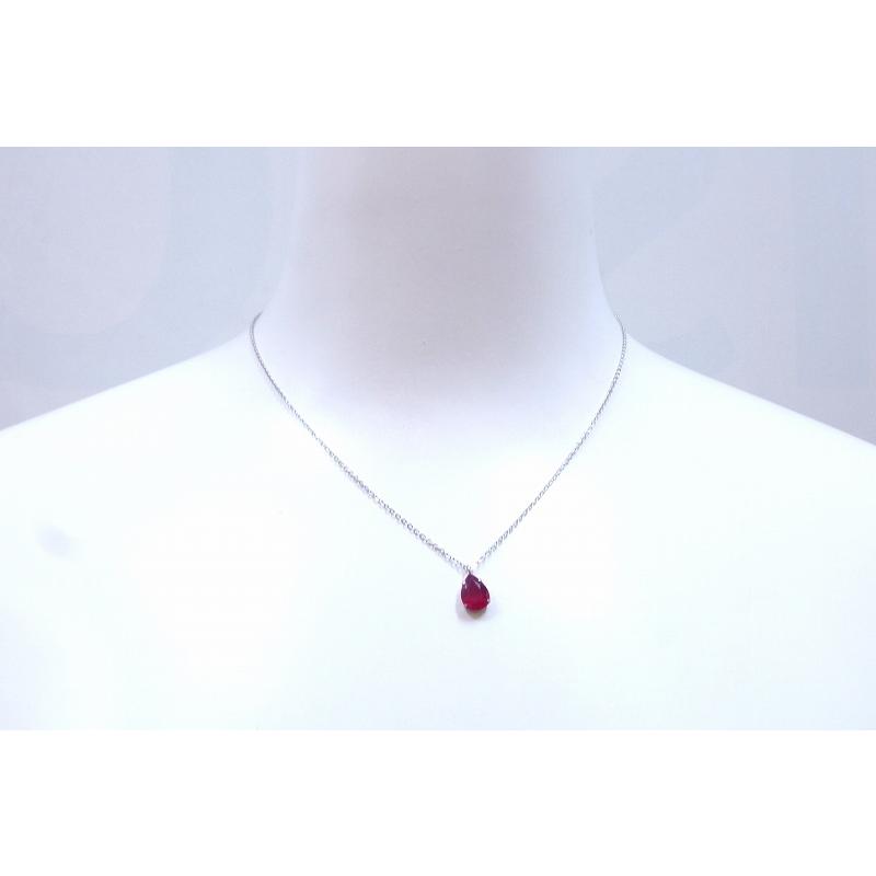 天然石 ルビー 1.0ct 【高島屋購入】 アズキチェーン ネックレス : Visionヤフーショッピング店 - 通販 - Yahoo!ショッピング