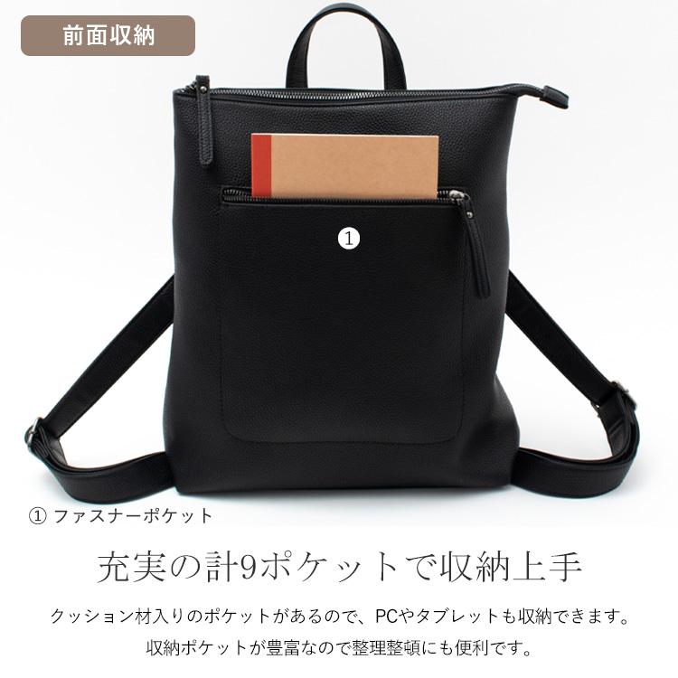 VitaFelice リュック レディース 軽い 大容量9ポケット a4 PC収納 大きめ ハンドル付き スクエア ビジネスリュック 通勤 ...