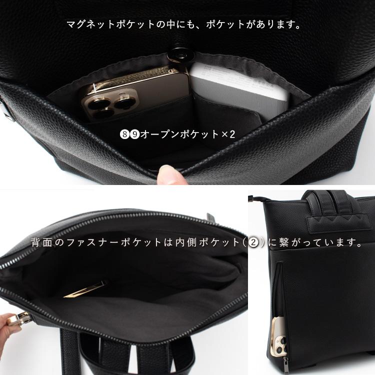 VitaFelice リュック レディース 軽い 大容量9ポケット a4 PC収納 大きめ ハンドル付き スクエア ビジネスリュック 通勤 ...