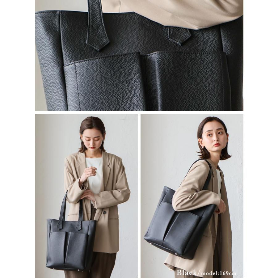 トートバッグ レディース 牛革 本革 レザー レディースバッグ ビジネス 通勤 バッグ a4 大容量 柔らかい 縦型 スプリットレザー インナーポーチ付き 無地 VitaFelice（ヴィータフェリーチェ） トートバッグ レディース 本革 a4