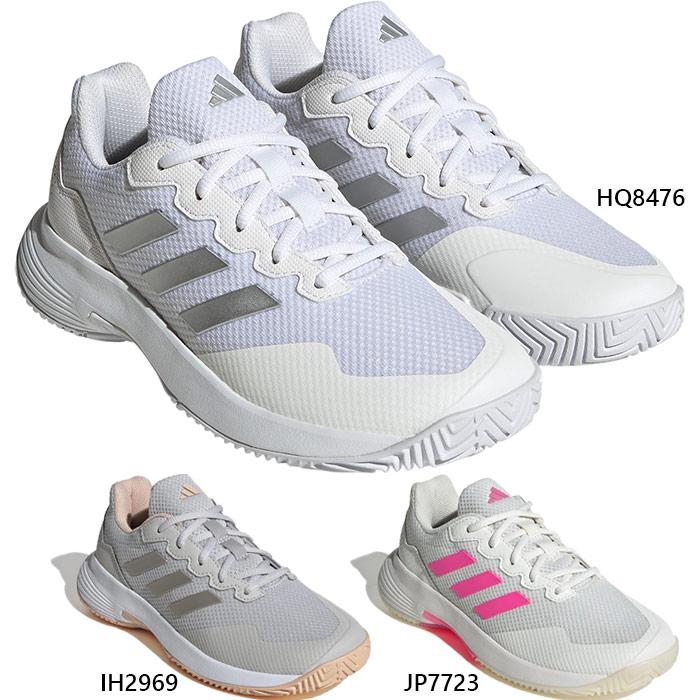 adidas アディダス レディース ゲームコート GameCourt 2 W テニスシューズ ローカット シューレース 紐靴 HQ8476 ...