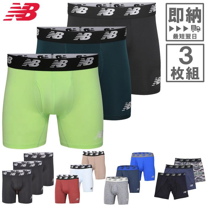 New Balance（ニューバランス） 全5色 3枚セット メンズ プレミアムボクサーパンツ 6インチ 前開き 3P アンダーウェア ...