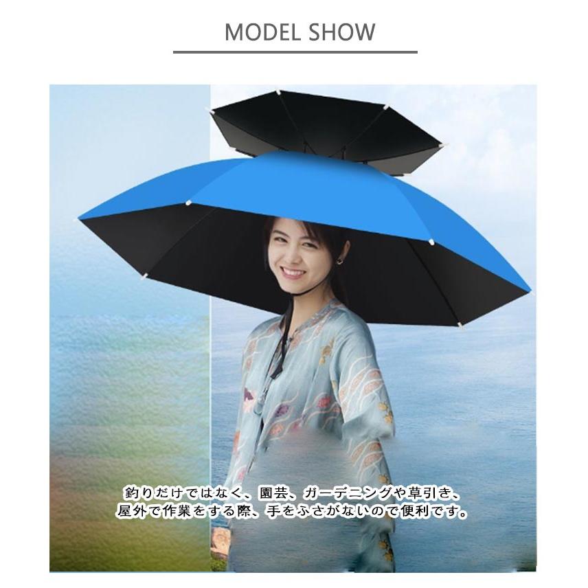 レジャーハット 折りたたみ傘 帽子 メンズ 遮熱 遮光 つば広 蒸れない 釣り 頭に被る傘 UVカット かぶる傘 かぶる日傘 かさ 雨 : VitaLuce - 通販 - Yahoo!ショッピング