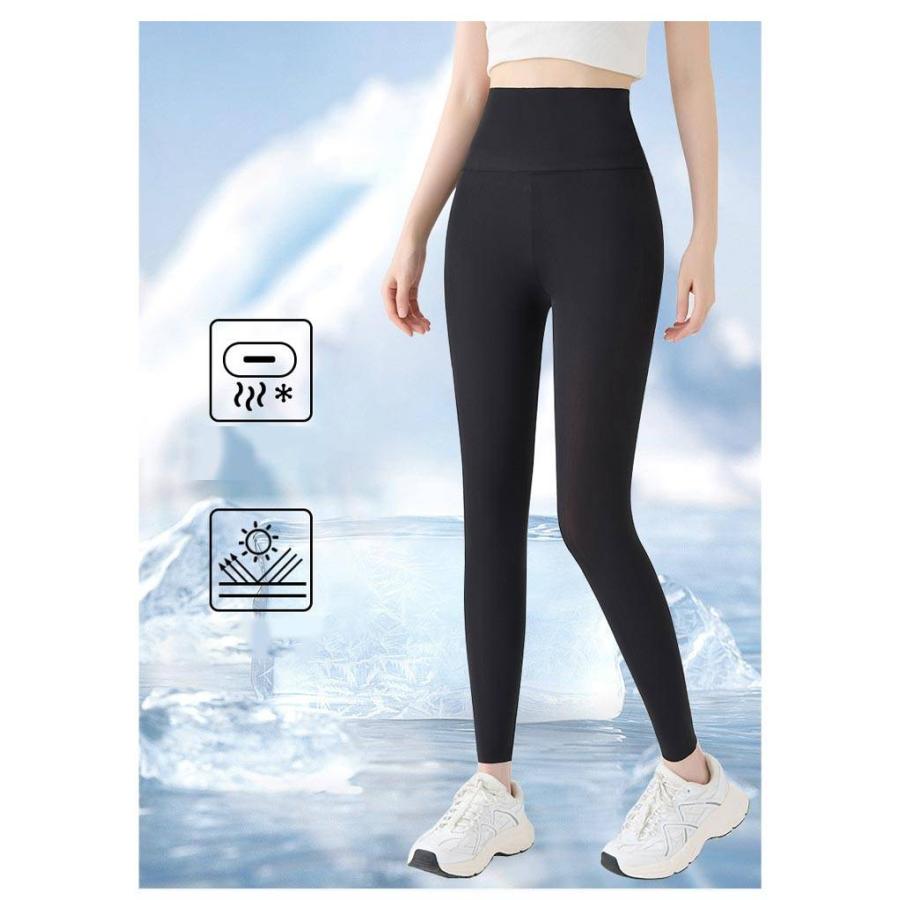 接触冷感 極薄 スポーツレギンス クールレギンス 薄手 夏 レギンス 美脚 冷感インナー ひんやり 冷感レギンス レディース 吸汗速乾 UVカット 締 : VitaLuce - 通販 ...