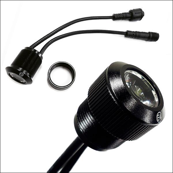 LEDデイライト 1W×10連 バンパー埋め込み型スポットライト ウィンカー連動可 減光可 防水 ブラックorシルバー R : viva ヤフーショッピング店 - 通販 - Yahoo!ショッピング