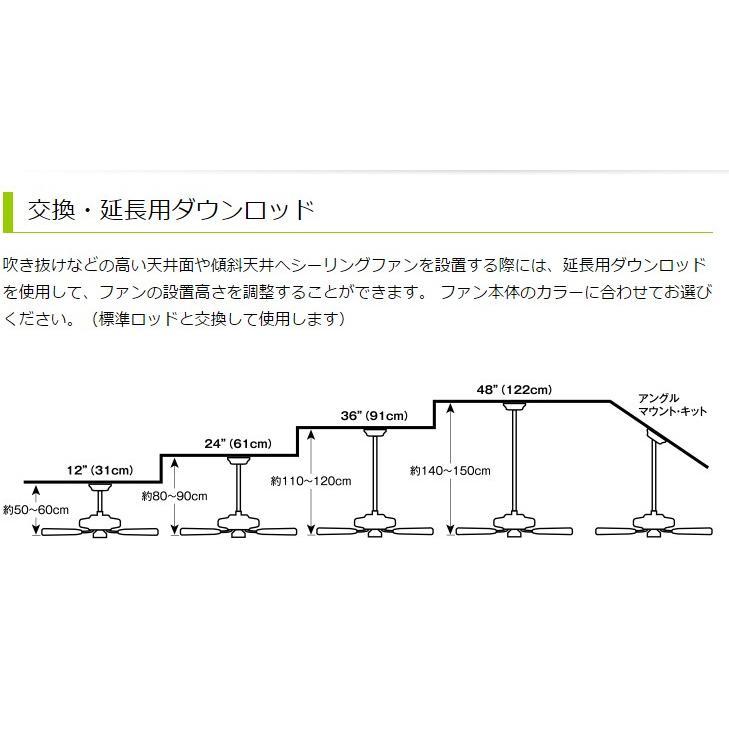 HUNTER ハンター シーリングファンアクセサリー ダウンロッド （交換・延長用） 36インチ （91cm） : ビバ建材通販 職人工房 - 通販 - Yahoo!ショッピング