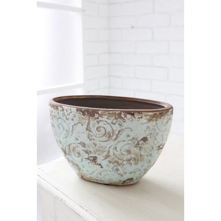 アイシー・ターコイズオーバルポット L 2セット QJ-67 コベントガーデン : ビバ建材通販 職人工房 - 通販 - Yahoo!ショッピング