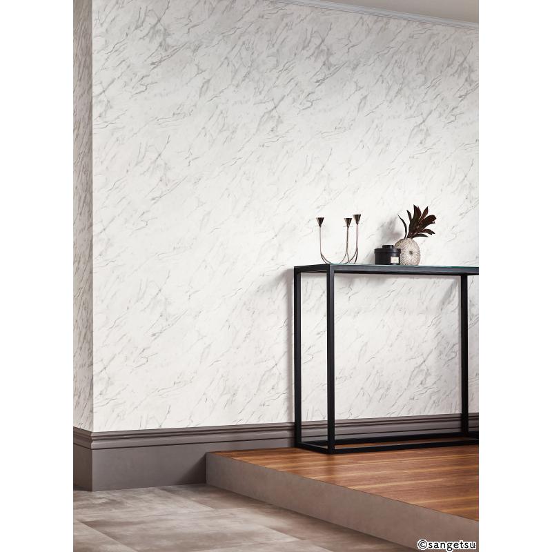 サンゲツ FE76372 壁紙 石目調 大理石調 ビアンコカララ フィルム汚れ防止 水回り おしゃれ リフォーム のり付き のりなし ファイン : ビバ建材通販 職人工房 - 通販 ...