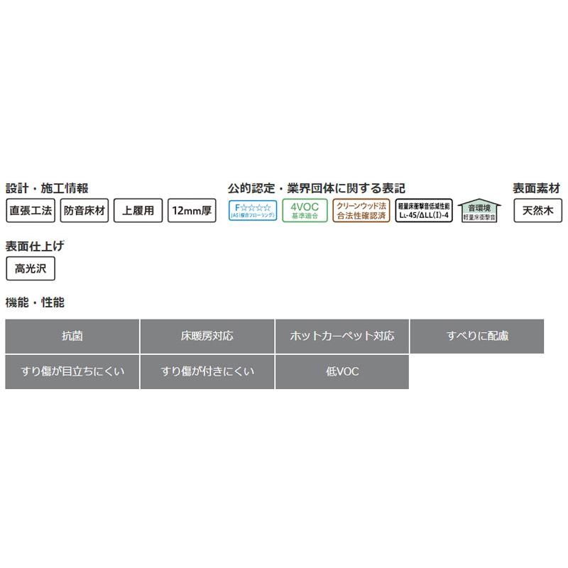 大建工業 ダイケン 床材 オトユカフロア45II（147幅タイプ） 12mm厚 147×905mm 24枚(3.19平米)入り YB11745 : ビバ建材通販 職人工房 - 通販 ...