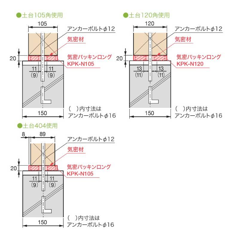 JOTO キソパッキン 気密パッキンロング 城東テクノ 10本入 KPK-N105 寸法 105×908×20 mm : ビバ建材通販 DIY店 - 通販 - Yahoo!ショッピング