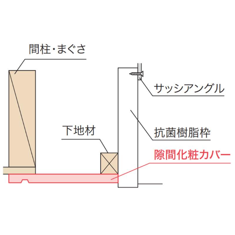 JOTO 樹脂枠 隙間化粧カバー（ムクタイプ） 浴室のドア枠 城東テクノ 3本入 SP-SK70M-L23-WT 7×70×2,305 mm : ビバ建材通販 DIY店 - 通販 ...