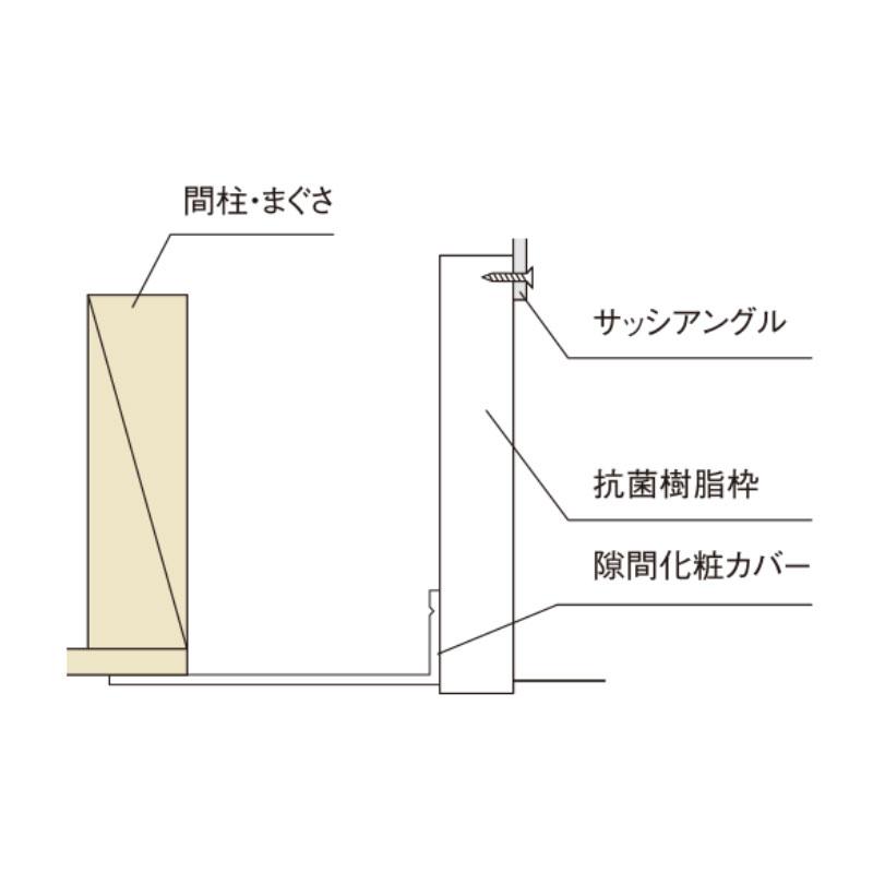 JOTO 樹脂枠 隙間化粧カバー（L字タイプ） 浴室のドア枠 城東テクノ 3本入 SP-SK75-L23-WT （t＝2.5）22×75×2,305 mm : ビバ建材通販 DIY店 - 通販 ...