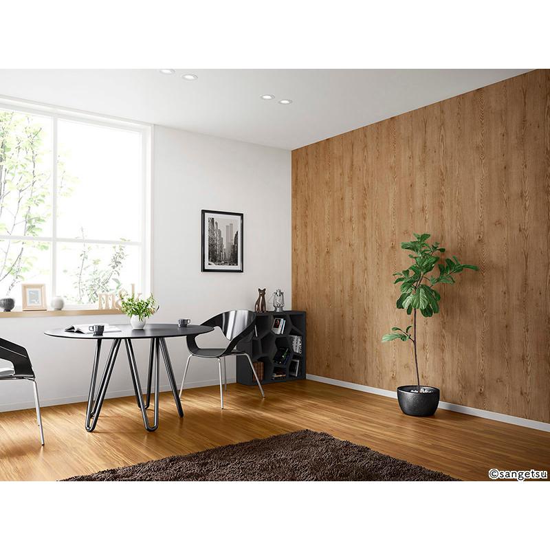 サンゲツ 壁紙 おしゃれ 補修 DIY リフォーム 張替 リビング ベッドルーム 天井 柱 梁 リアル系 木目調 不燃 防カビ のり付き の ...