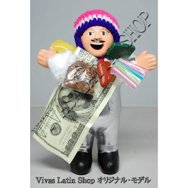 ★EKEKO 19cm SILVER★当店限定色 シルバー（銀色）L サイズ・大きいサイズ のエケコ人形 19cm ペルー製（ペルー直輸入 ...