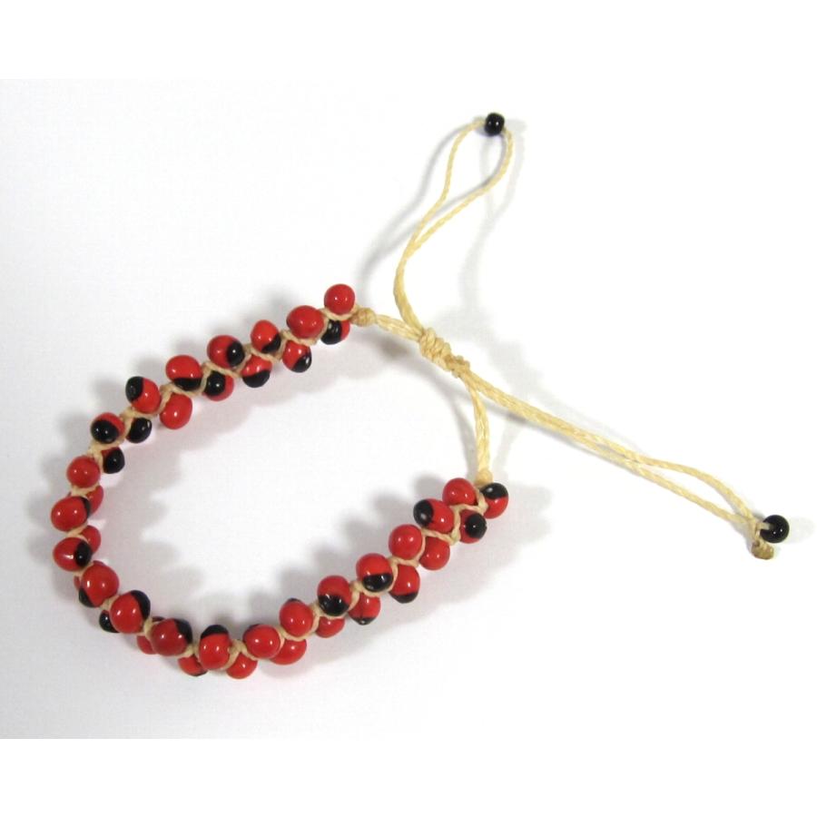 【HUAIRURO BRASELET】ワイルーロの実 ブレスレット ワックスコード使用 南米ペルーのお守り : VIVAS LATIN ...