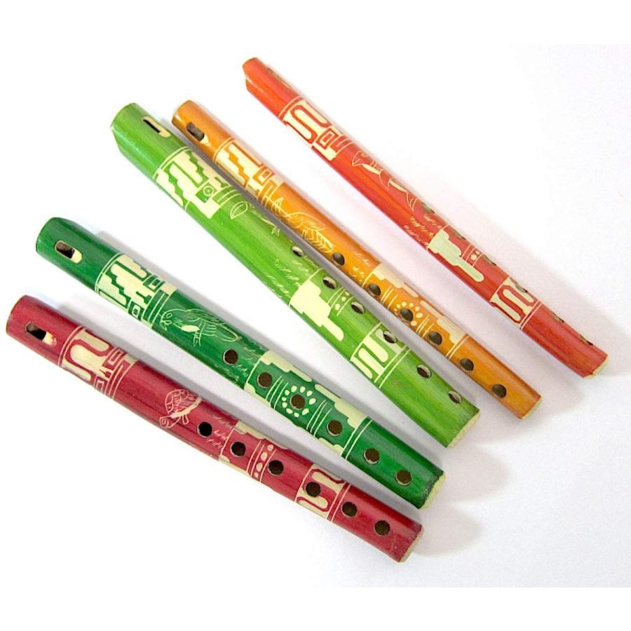 【PINQUILLO】ペルー民族楽器のカラフル縦笛、ピンキージョ アソート 色の指定不可、1本 : VIVAS LATIN SHOP - 通販 ...