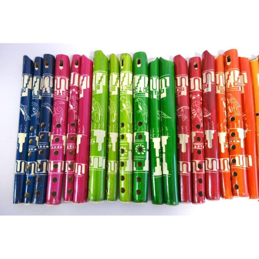 【PINQUILLO】ペルー民族楽器のカラフル縦笛、ピンキージョ アソート 色の指定不可、1本 : VIVAS LATIN SHOP - 通販 ...