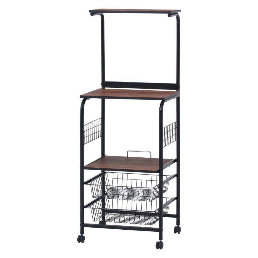 不二貿易 レンジワゴン FBC-03-1 BK/BR【メーカー直送 代引不可】 家具 インテリア キッチンラックビバホーム : ビバホーム オンライン ヤフー店 - 通販 - Yahoo!ショッピング