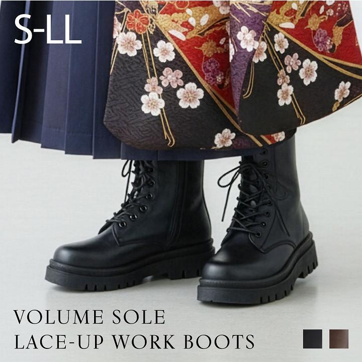 VIVIAN（ヴィヴィアン） 袴 ブーツ レースアップ ショート 厚底 ブーツ