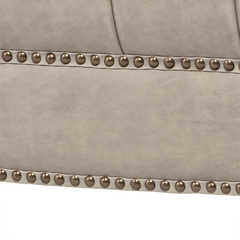 スツール オットマン ベンチ ロングスツール 椅子 アンティーク調 ライトグレー 合皮 PUレザー チェスター 英国調 VINCENT 9015-L-5P101B : 9015-l ...