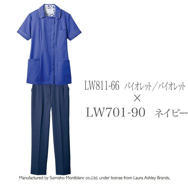 LAURA ASHLEY（ローラアシュレイ） LW811 LW701 上下セット スクラブ パンツ 白衣 女性 ローラ アシュレイ エステ ...