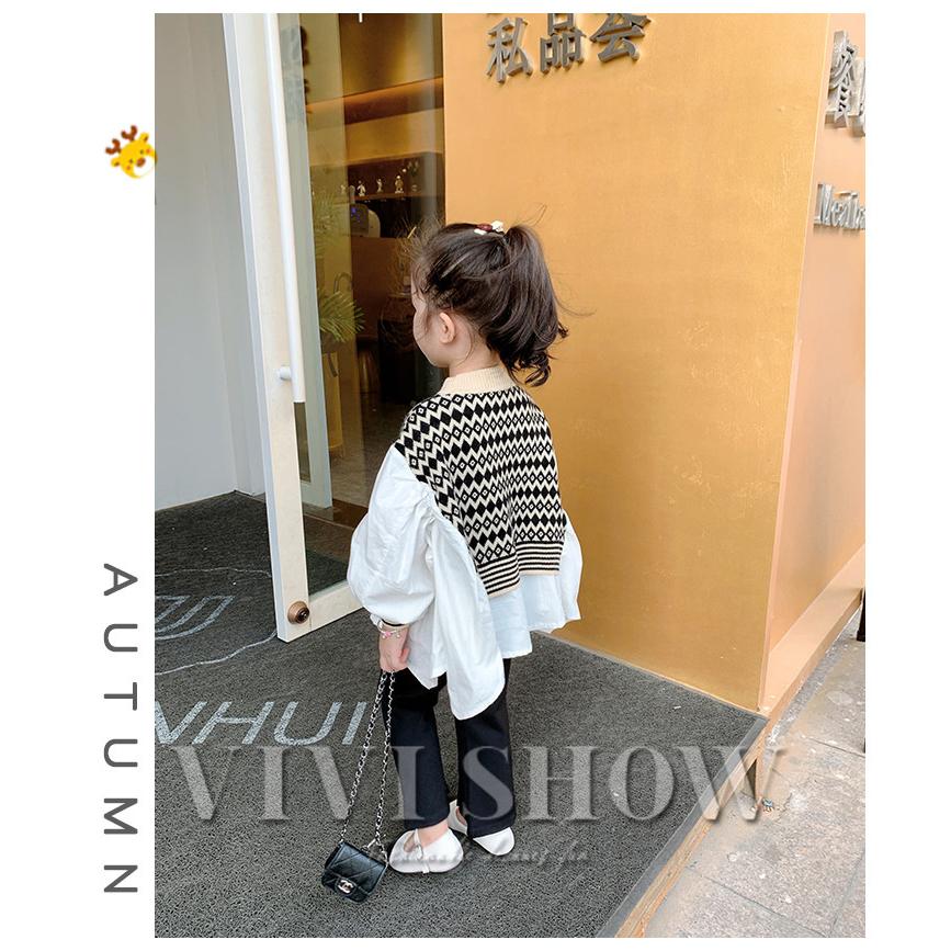 セットアップ 2点セット ブラウス 長袖 ニット パンツ キッズ 子供服 女の子 vivishow :ffe082:VIVISHOW - 通販 ...