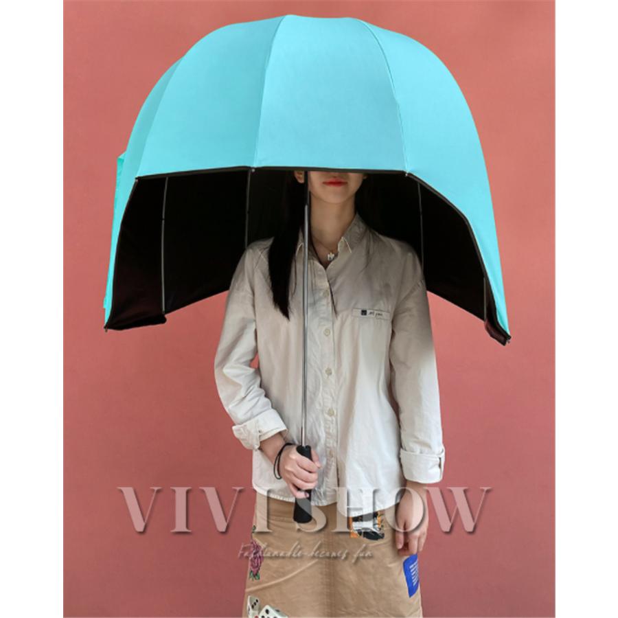 傘 雨傘 日傘 晴雨兼用 かわいい おしゃれ 防水 遮熱 ヘルメット風 おもしろい : VIVISHOW - 通販 - Yahoo!ショッピング