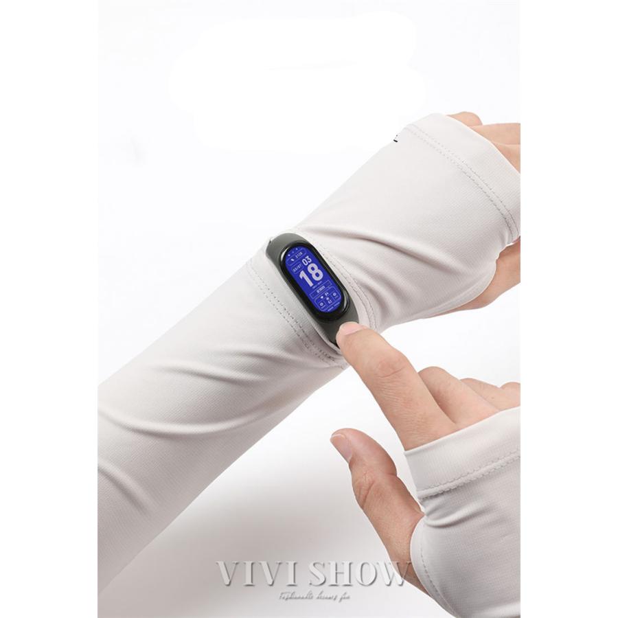 2点セット アームカバー メンズ UVカット 日焼け対策 冷感 スポーツ シルク風 涼しい お洒落 運転 : VIVISHOW - 通販 - Yahoo!ショッピング