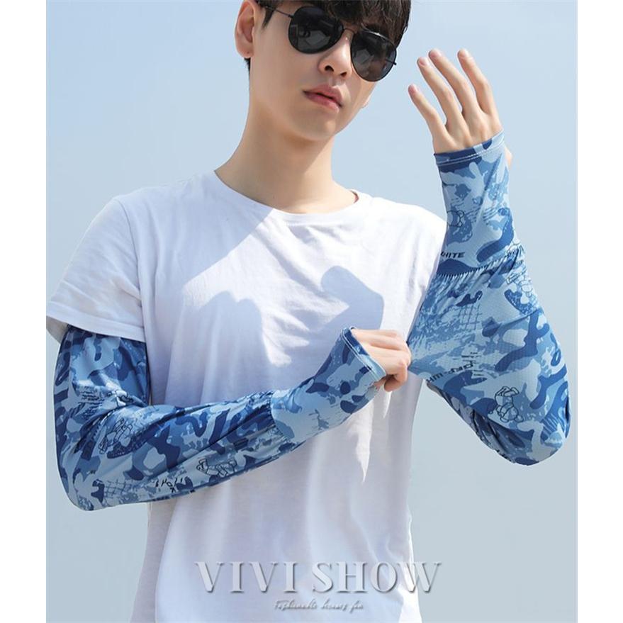 2点セット メンズ アームカバー 紫外線対策 おすすめ 腕カバー 日焼け止め シンプル 通気性 おしゃれ 人気 カジュアル アウトドア UVカット : VIVISHOW - 通販 ...